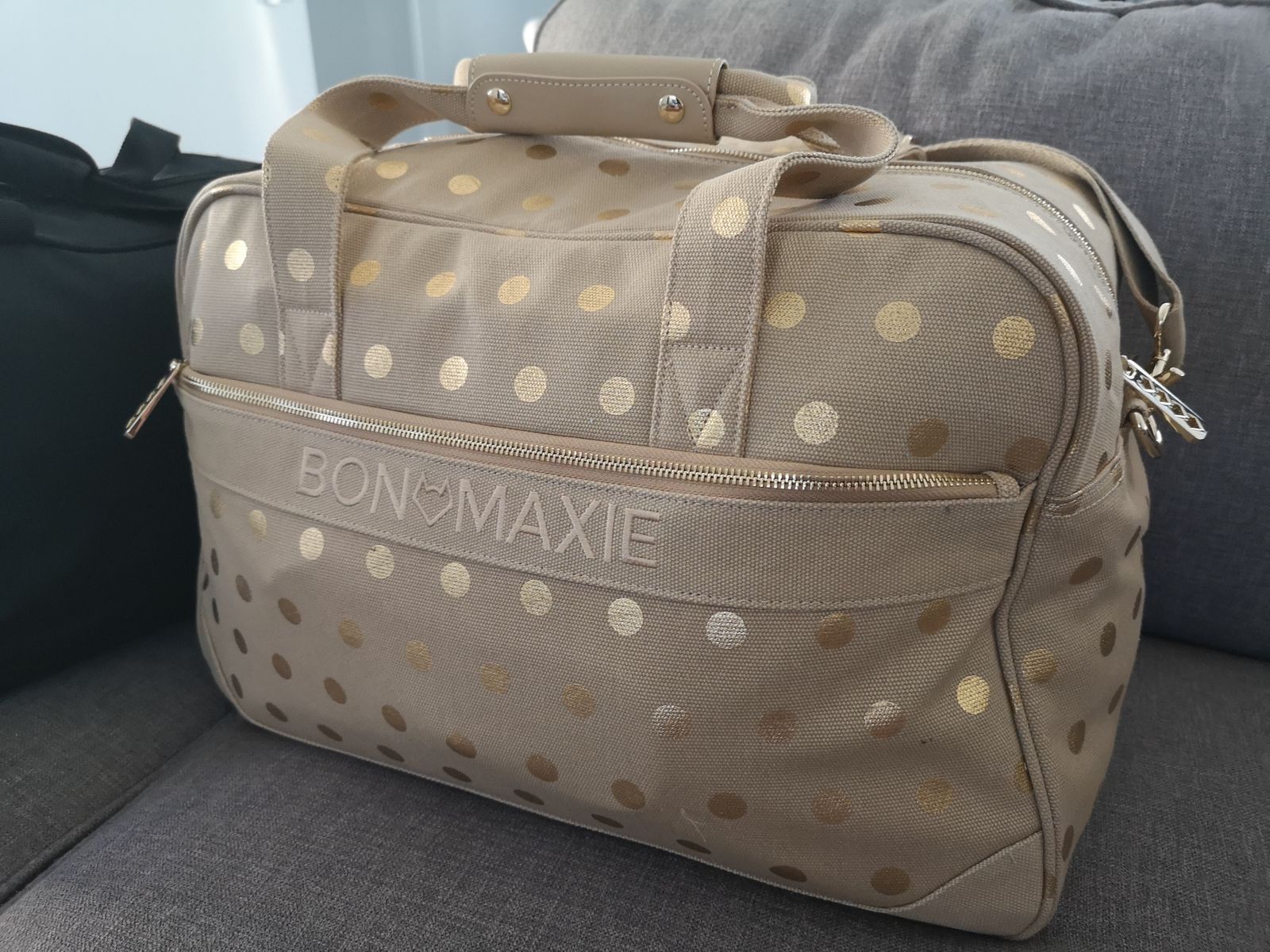 Bon Voyage Weekender Bag - Neon Pink Gingham - Canvas Overnight Bag ...