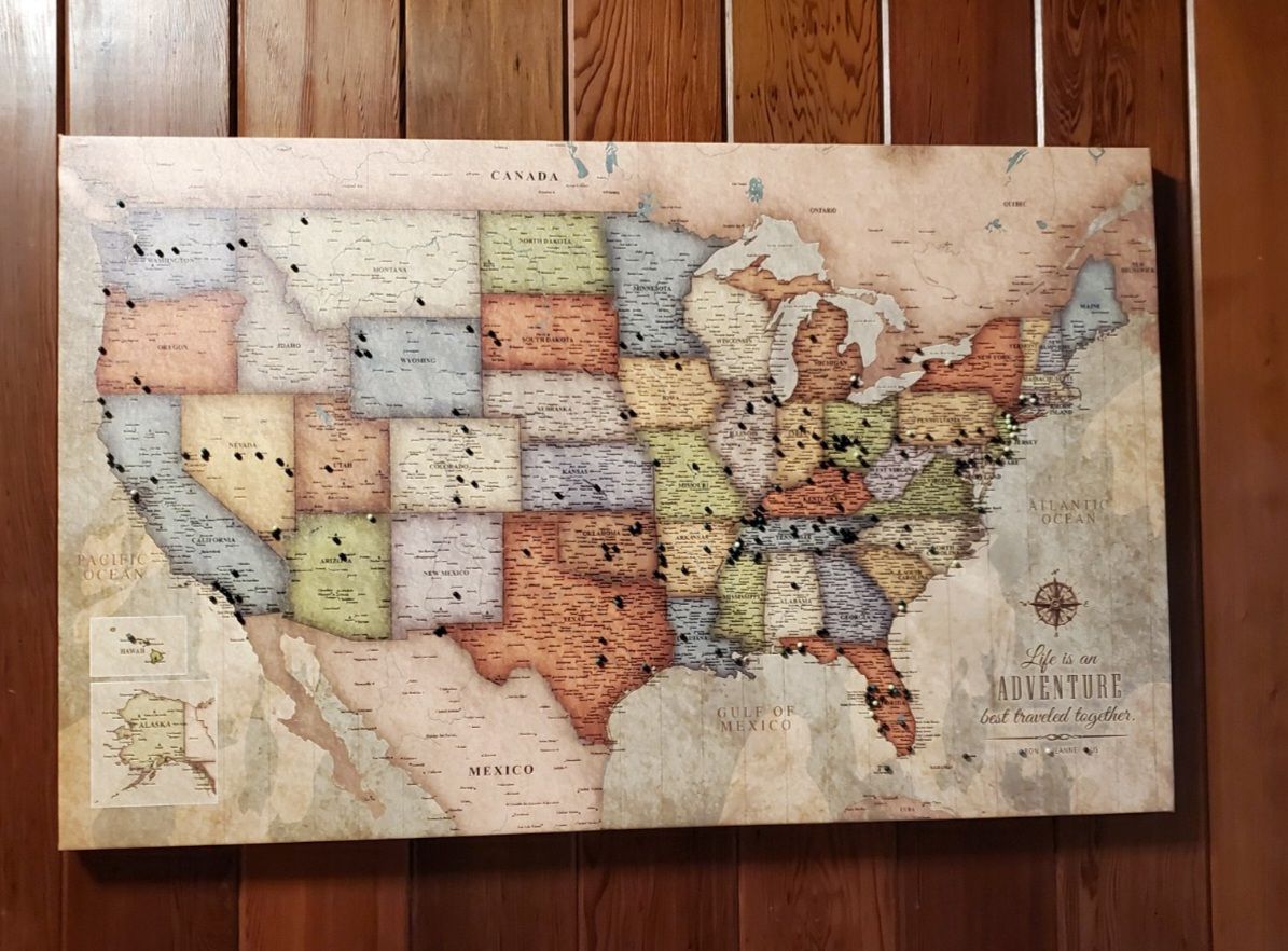 Aged Tan World Map Canvas Wall Art | Holy Cow Canvas