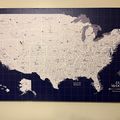 USA Travel Push Pin Map 3 panel – Holy Cow Canvas