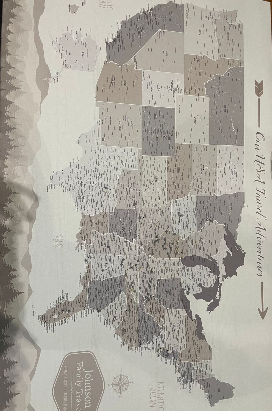 Rustic Wood Grain World Map on Canvas | Holy Cow Canvas