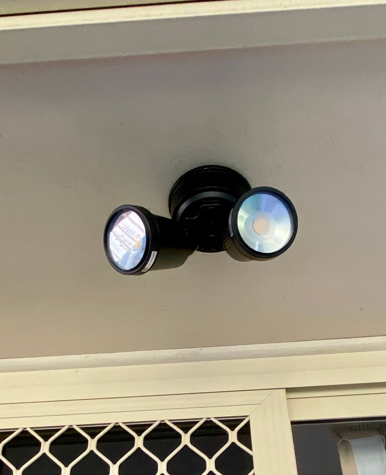 Hunter Twin LED Flood Light CCT 22w in White or Black - The Lighting Outlet