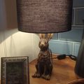 Rabbit Sitting Table Lamp in Gold Base w/ Black Shade - The Lighting ...