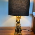 Rabbit Sitting Table Lamp in Gold Base w/ Black Shade - The Lighting ...