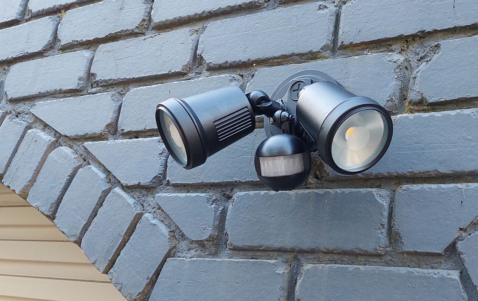 Hunter Twin LED Flood Light CCT With Sensor 22w in White or Black - The ...