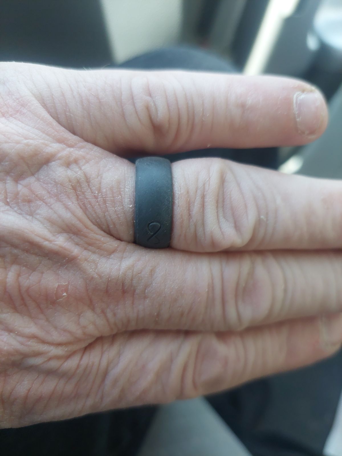 Solid Colored Deep Stone Grey & Blue Silicone Ring - Groove Life