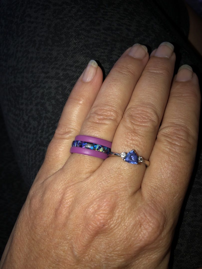 Stackable Womens Air Twilight patterned wedding rings from Groove Life