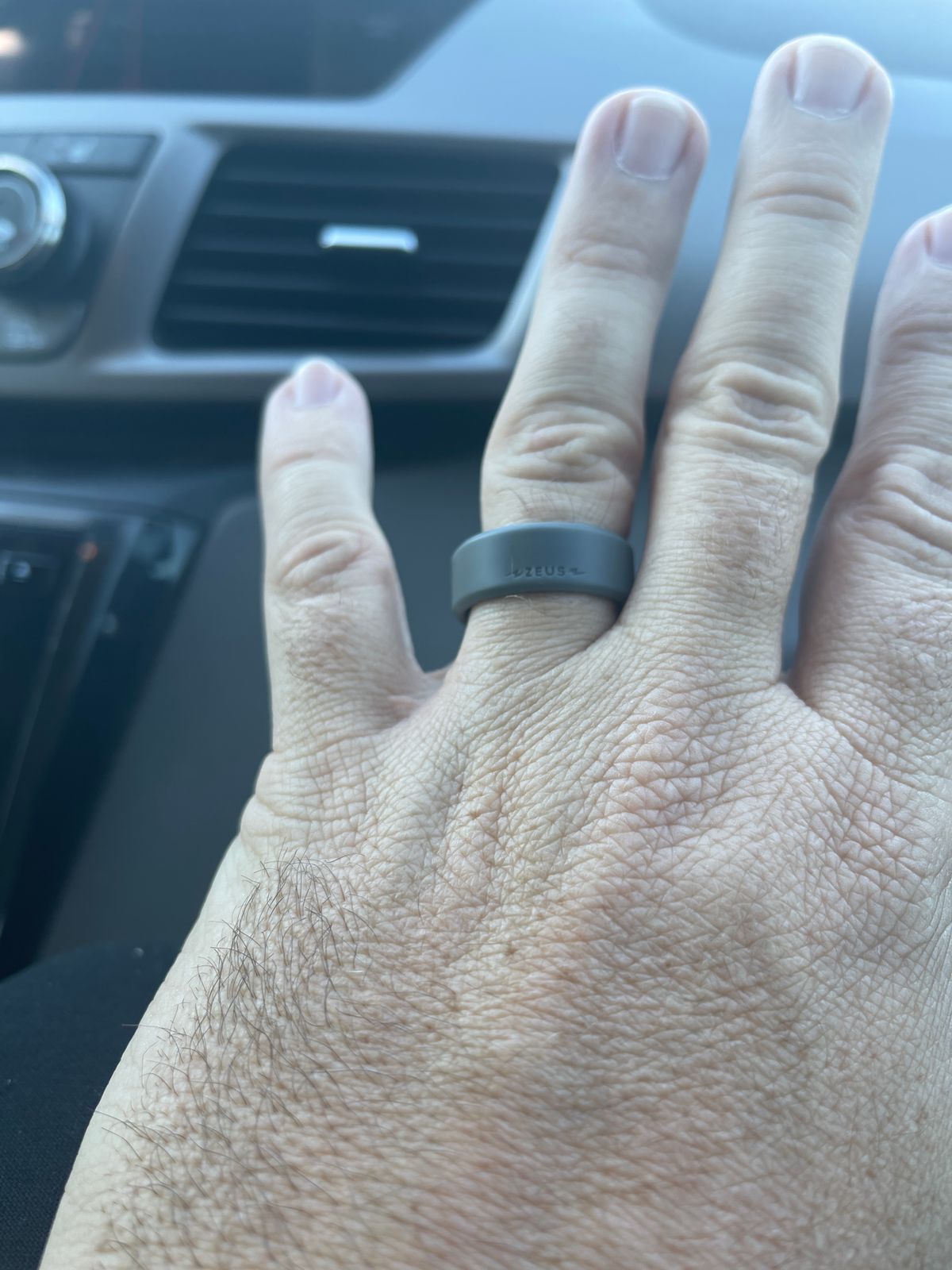 Get Your Zeus Deep Stone Grey & Black Silicone Ring - Groove Life