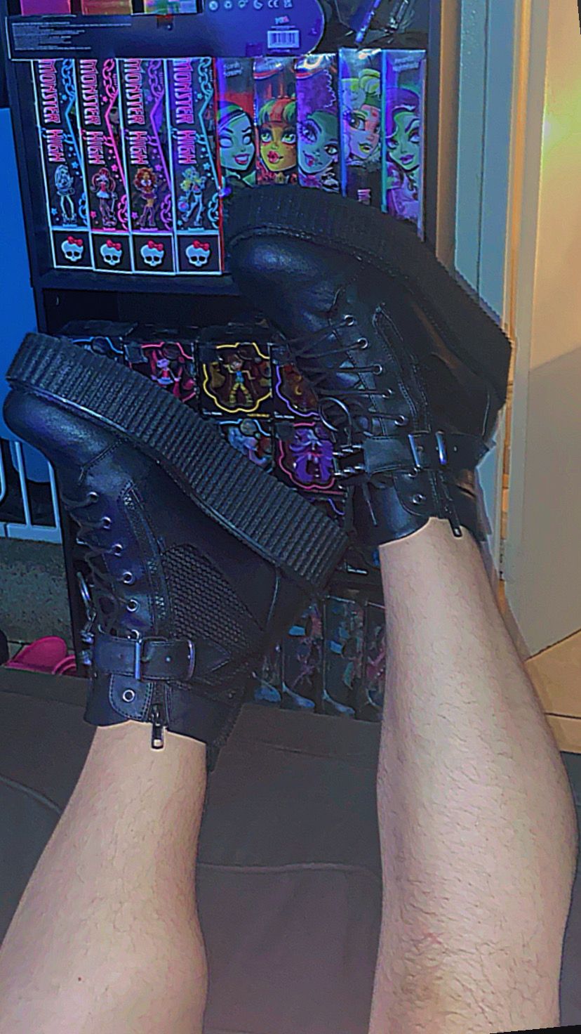 DEMONIA "V-CREEPER-566" Creepers - Black Vegan Leather – Demonia Cult