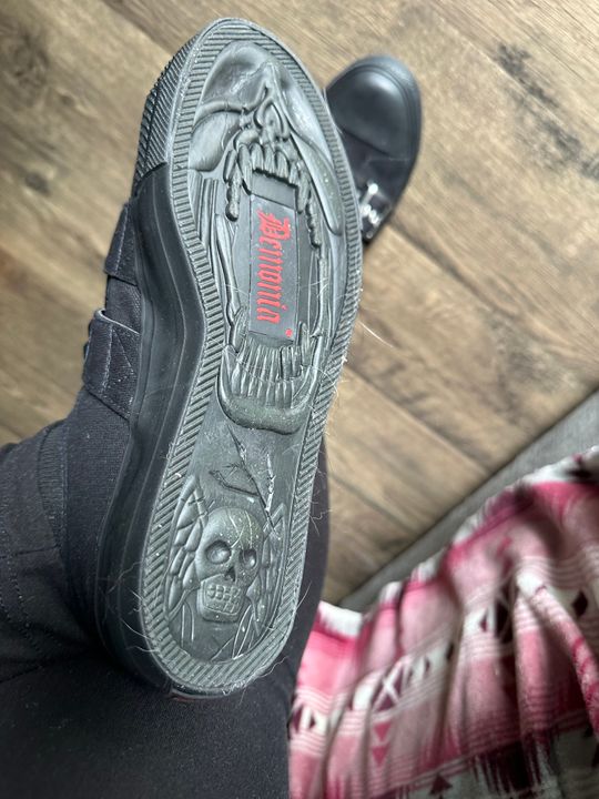 DEMONIA "Deviant-08" Sneakers - Black Canvas – Demonia Cult