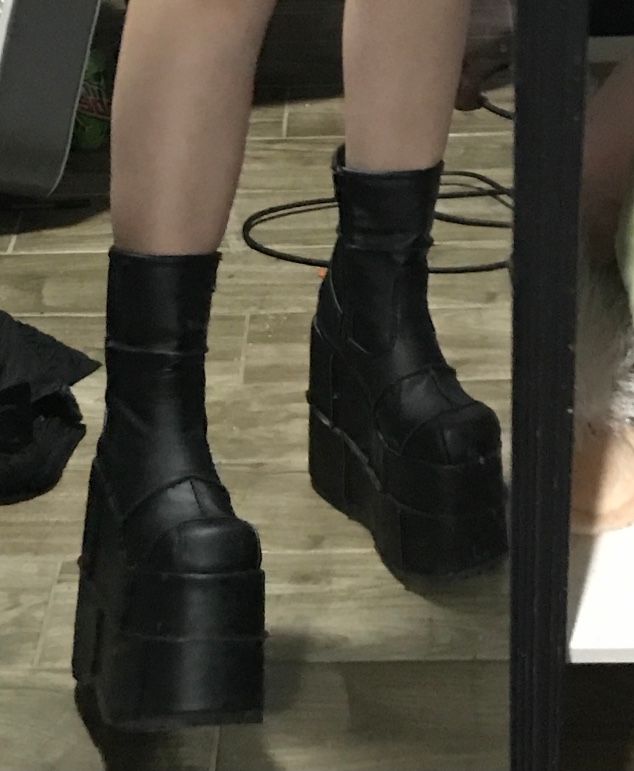 Demonia Stack-201 Ankle Boots - Black Vegan Leather – Demonia Cult