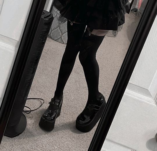 DEMONIA "Kera-08" Platforms - Black Patent – Demonia Cult