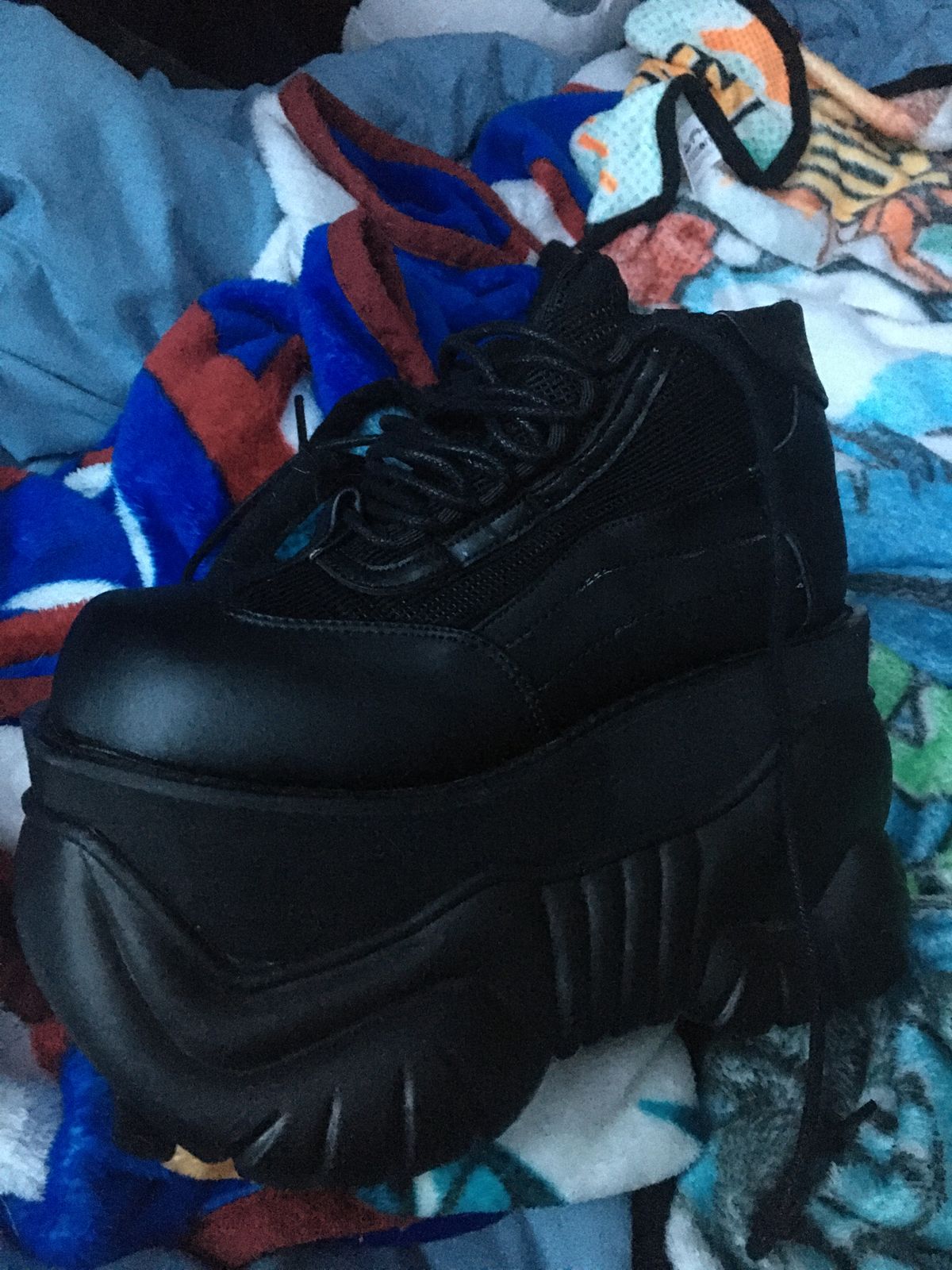 Demonia Boxer-01 Platforms - Black Vegan Leather – Demonia Cult