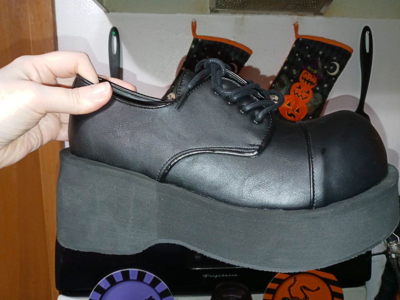 Demonia Dank-101 Platforms - Black Vegan Leather – Demonia Cult