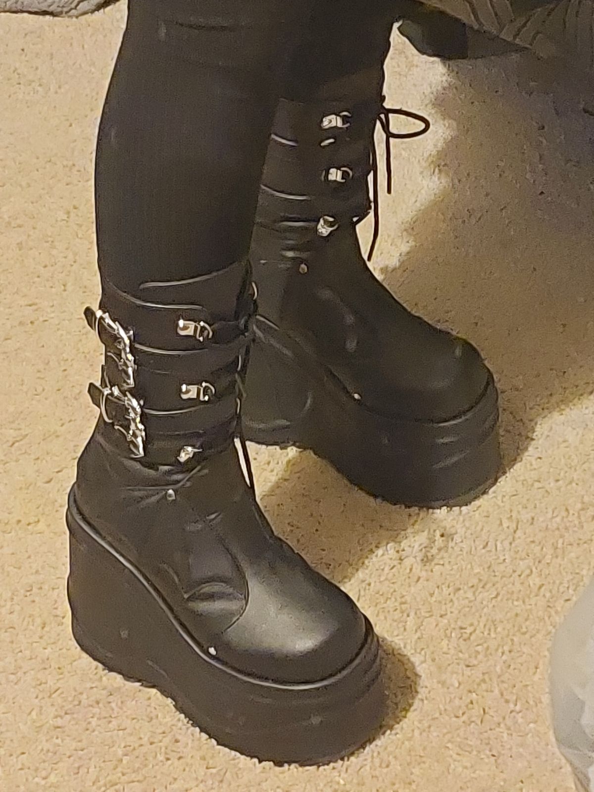 DEMONIA "Wave-150" Boots - Black Vegan Leather – Demonia Cult