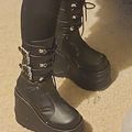 DEMONIA "Wave-150" Boots - Black Vegan Leather – Demonia Cult