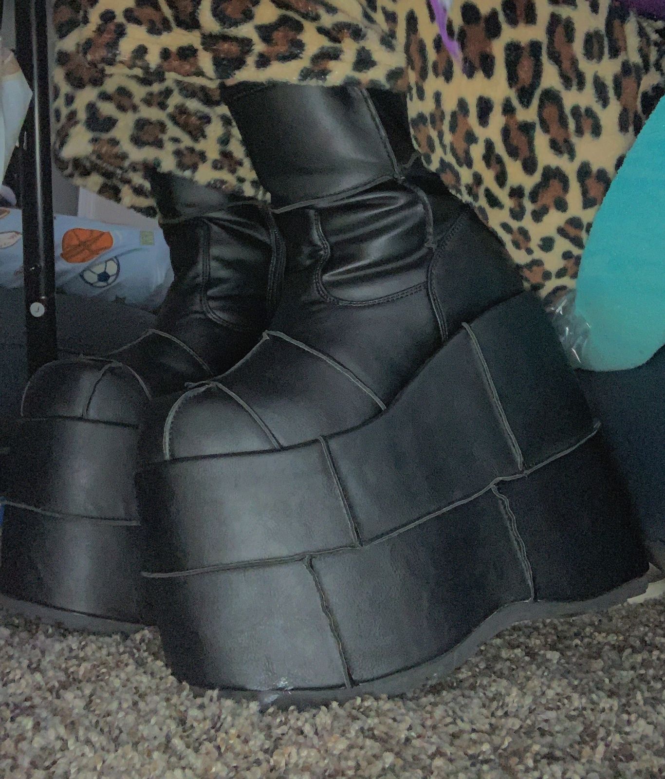 Demonia Stack-201 Ankle Boots - Black Vegan Leather – Demonia Cult