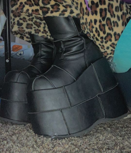 Demonia Stack-201 Ankle Boots - Black Vegan Leather – Demonia Cult