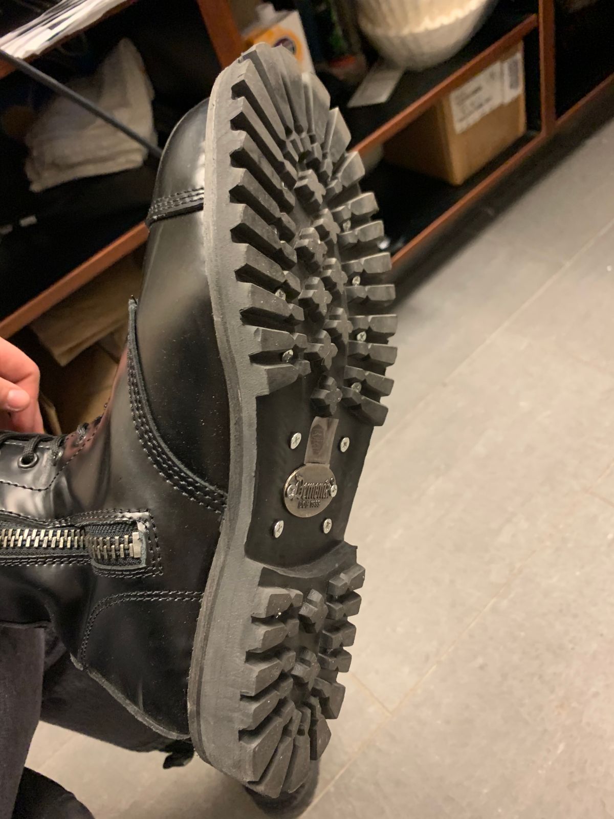 DEMONIA "Riot-10" Ankle Boots - Black Leather – Demonia Cult