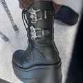 DEMONIA "Wave-150" Boots - Black Vegan Leather – Demonia Cult