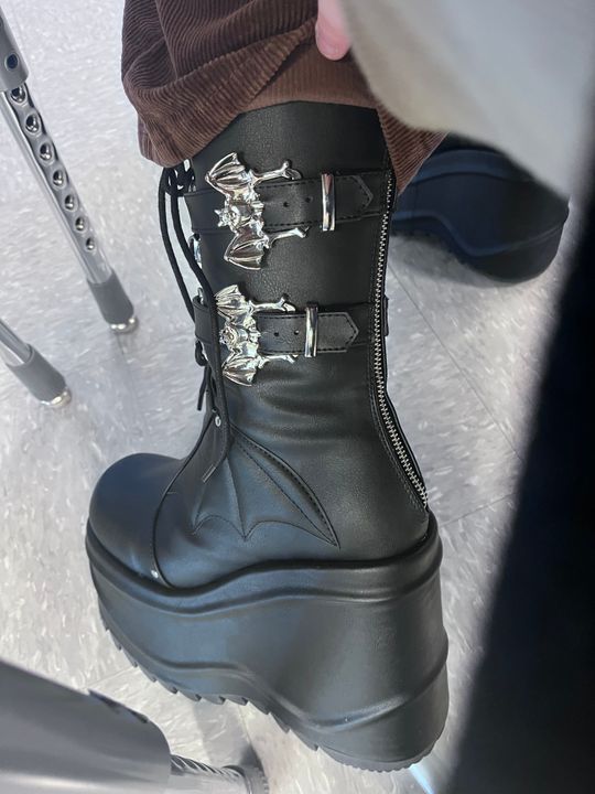 DEMONIA "Wave-150" Boots - Black Vegan Leather – Demonia Cult