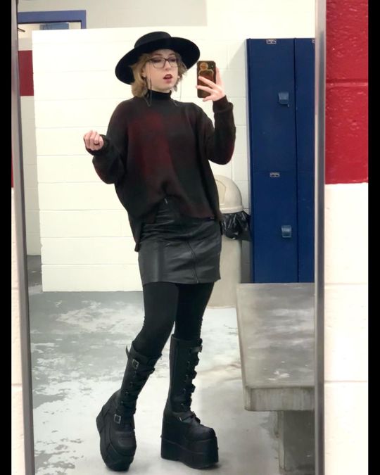 DEMONIA "Stack-308" Knee-high Boots - Black Vegan Leather – Demonia Cult