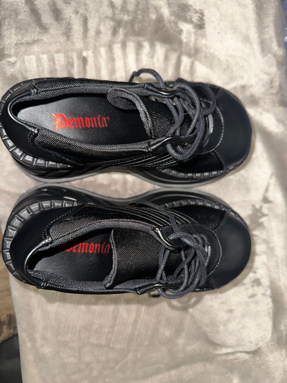 DEMONIA "Stomp-08" Platforms - Black Vegan Leather – Demonia Cult