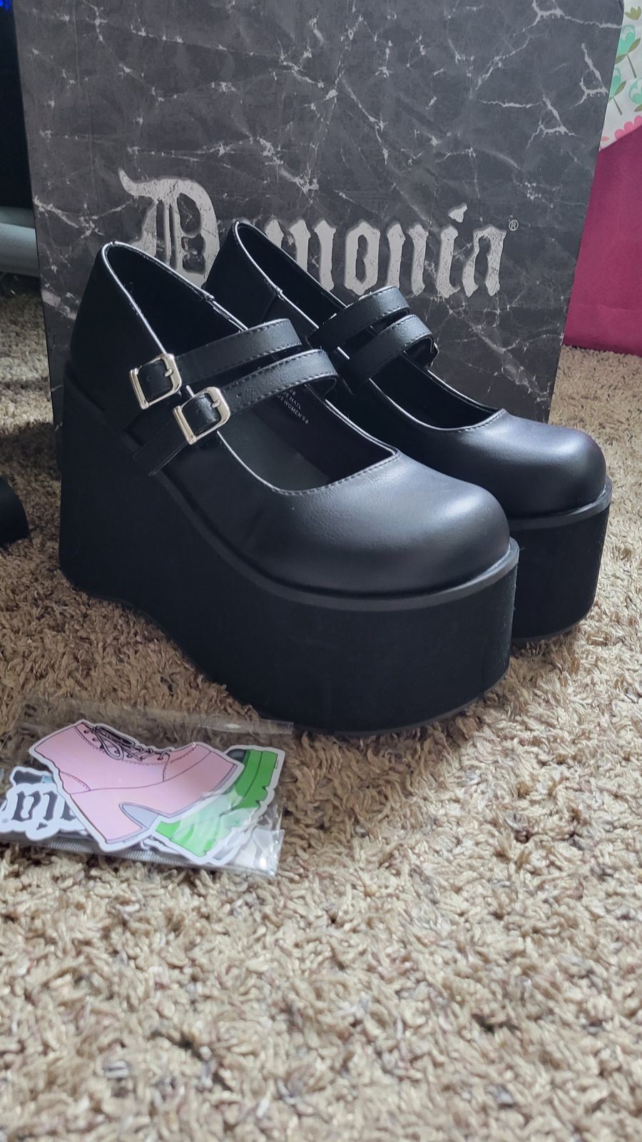 DEMONIA "Kera-08" Platforms - Black Vegan Leather – Demonia Cult