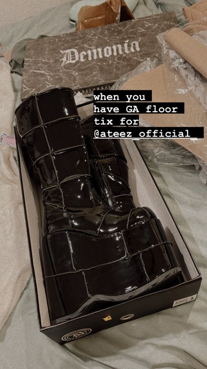 DEMONIA "Stack-301" Knee-high Boots - Black Patent – Demonia Cult