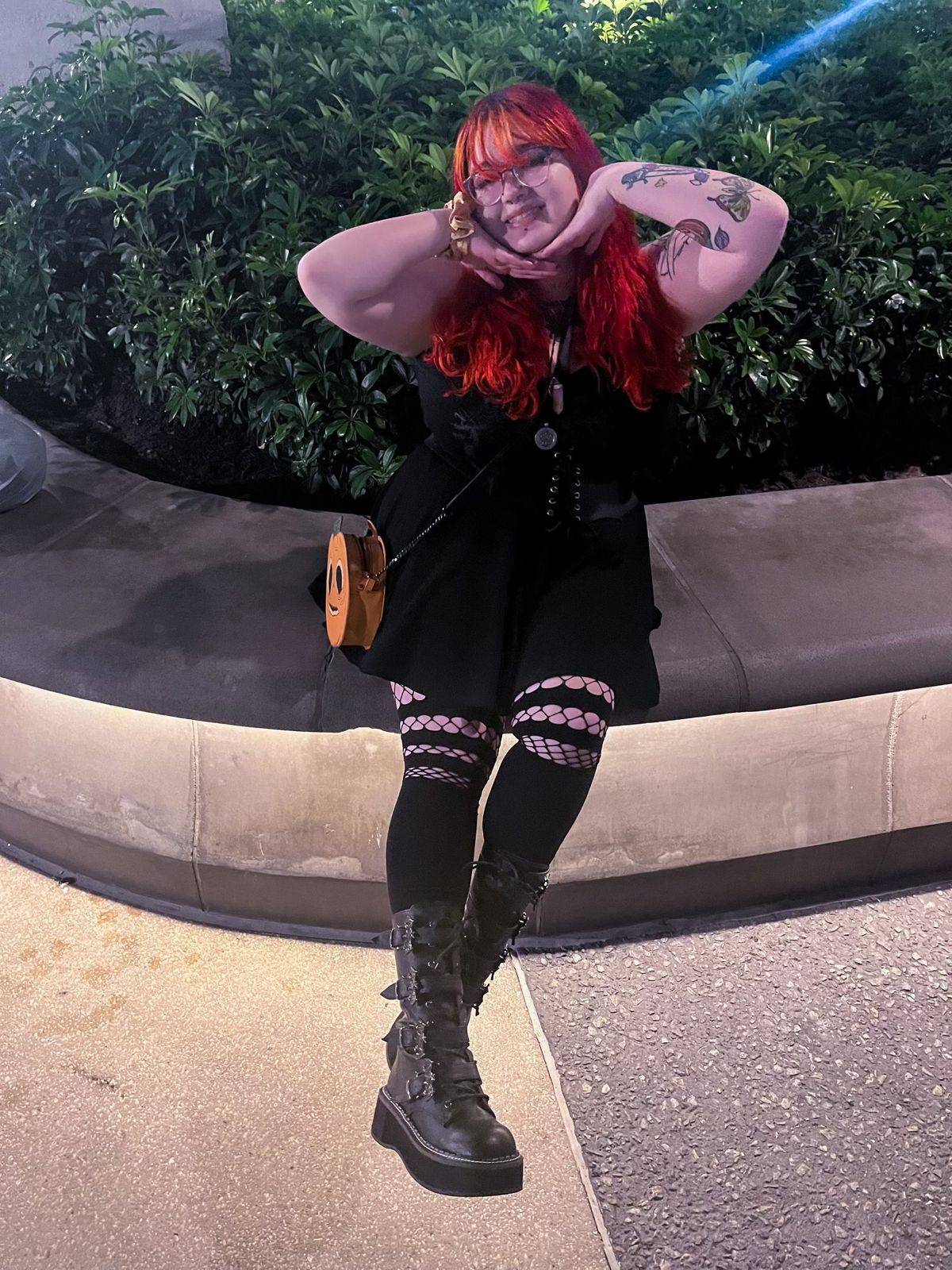 DEMONIA "Emily-322" Knee-high Boots - Black Vegan Leather – Demonia Cult