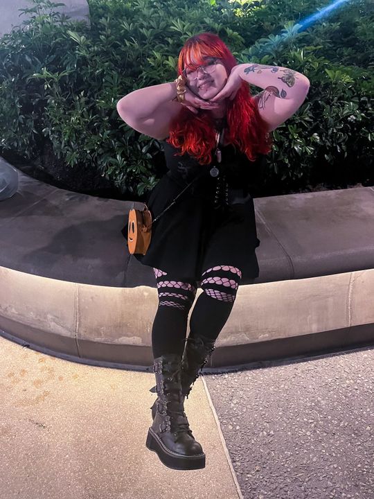 DEMONIA "Emily-322" Knee-high Boots - Black Vegan Leather – Demonia Cult