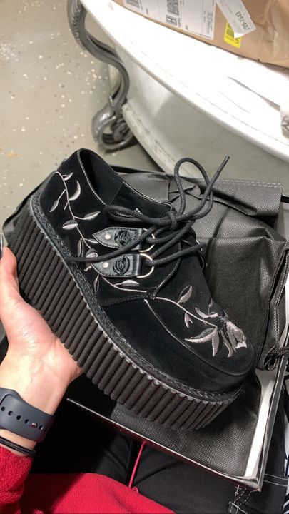 DEMONIA "Creeper-219" Creepers - Black Velvet – Demonia Cult