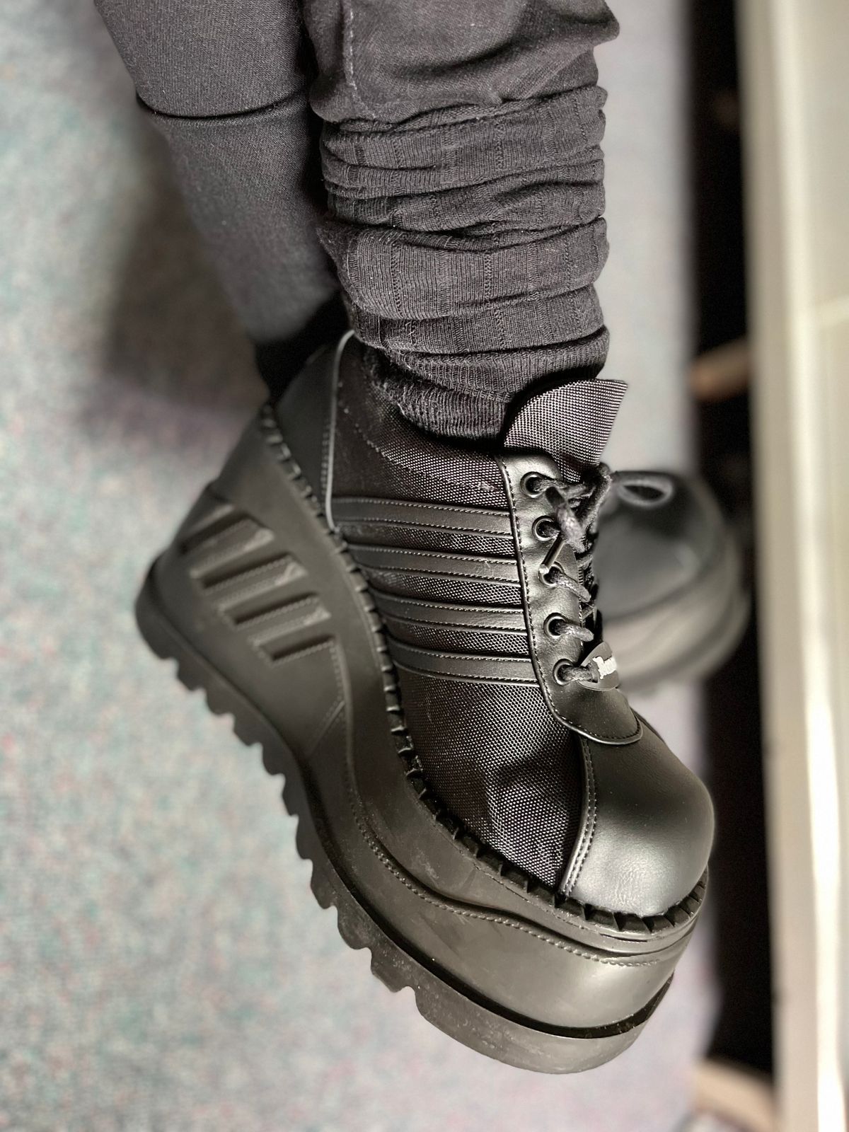 DEMONIA "Stomp-08" Platforms - Black Vegan Leather – Demonia Cult
