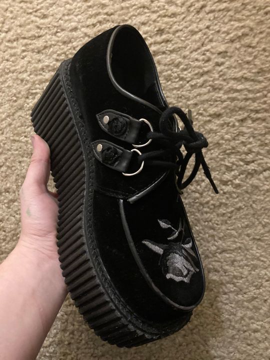 DEMONIA "Creeper-219" Creepers - Black Velvet – Demonia Cult