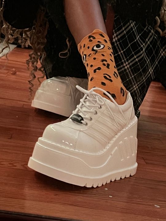 DEMONIA "Stomp-08" Platforms - White Vegan Leather – Demonia Cult