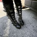 Demonia Swing-815 Knee-high Boots - Black Vegan Leather – Demonia Cult
