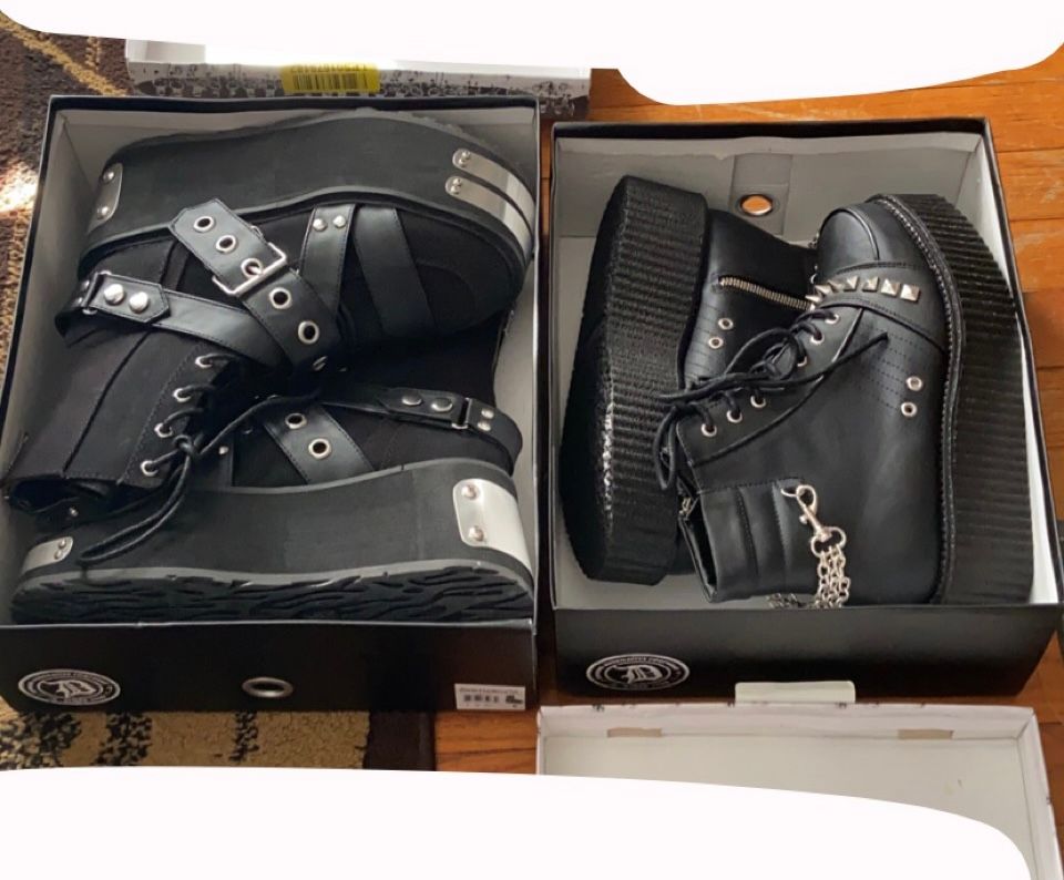 DEMONIA "V-CREEPER-565" Creepers - Black Vegan Leather – Demonia Cult