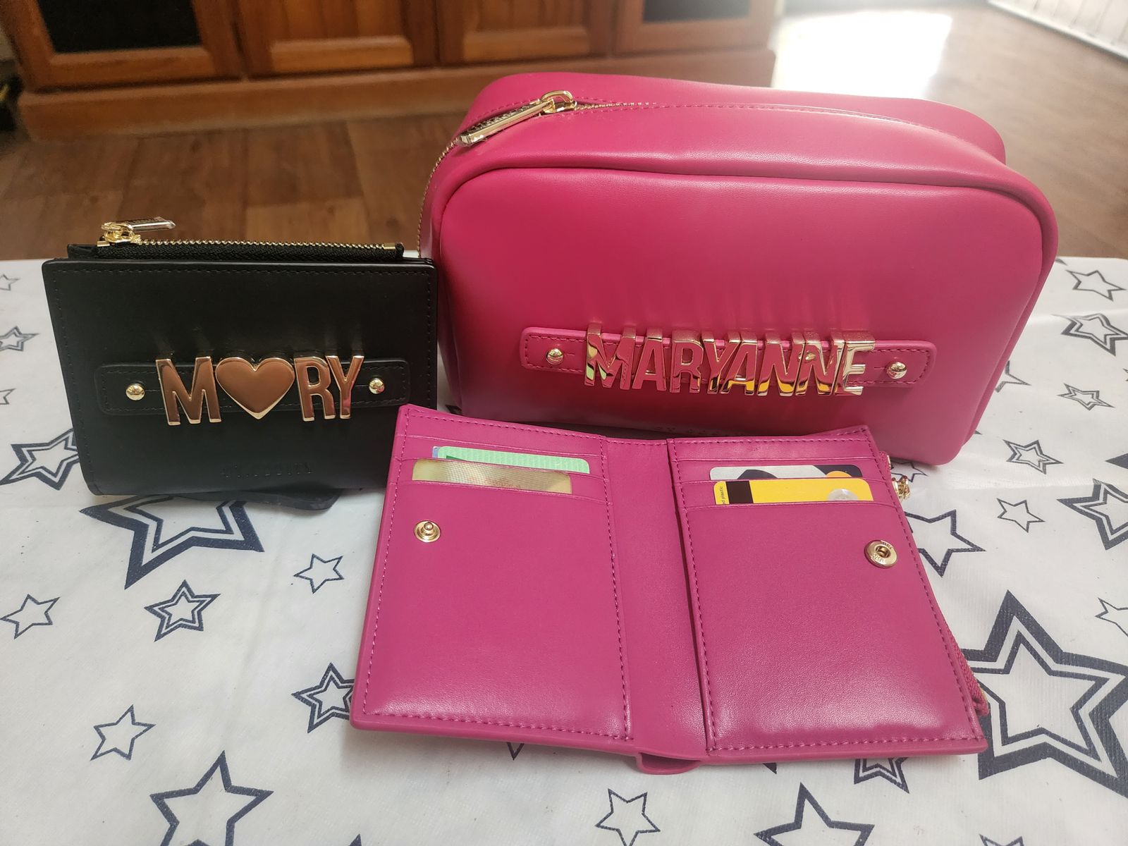 Wallet in Black/Gunmetal with Personalised Hardware