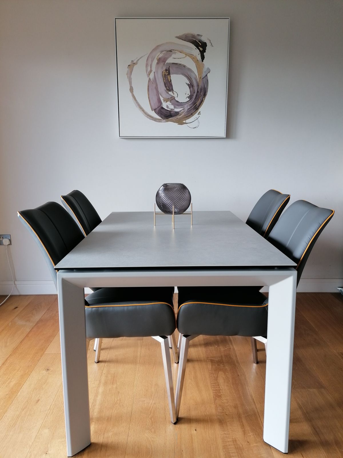 Louis Dark Grey Ceramic Extending Dining Table | Danetti