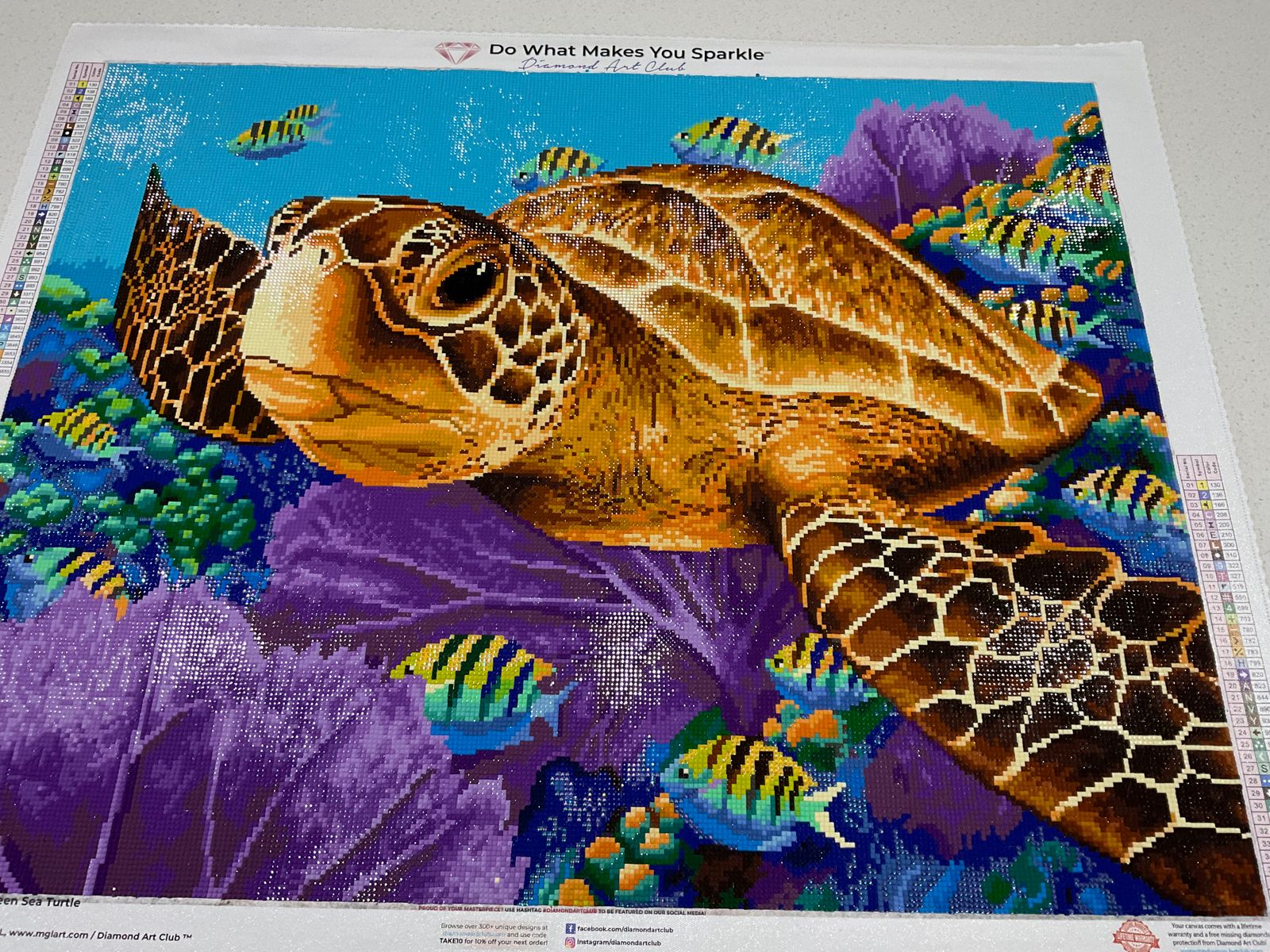 Young Green Sea Turtle – Diamond Art Club