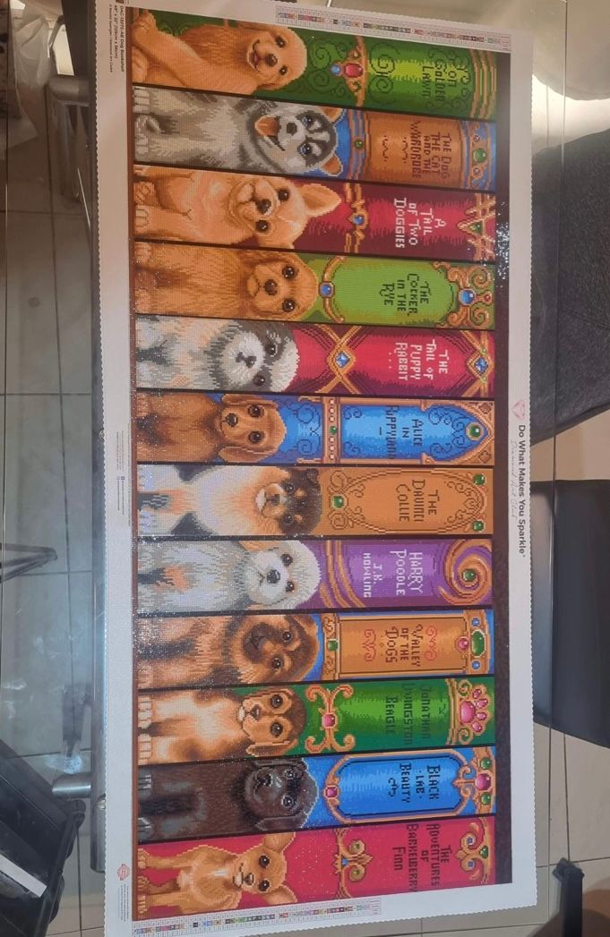 Dog Bookshelf – Diamond Art Club