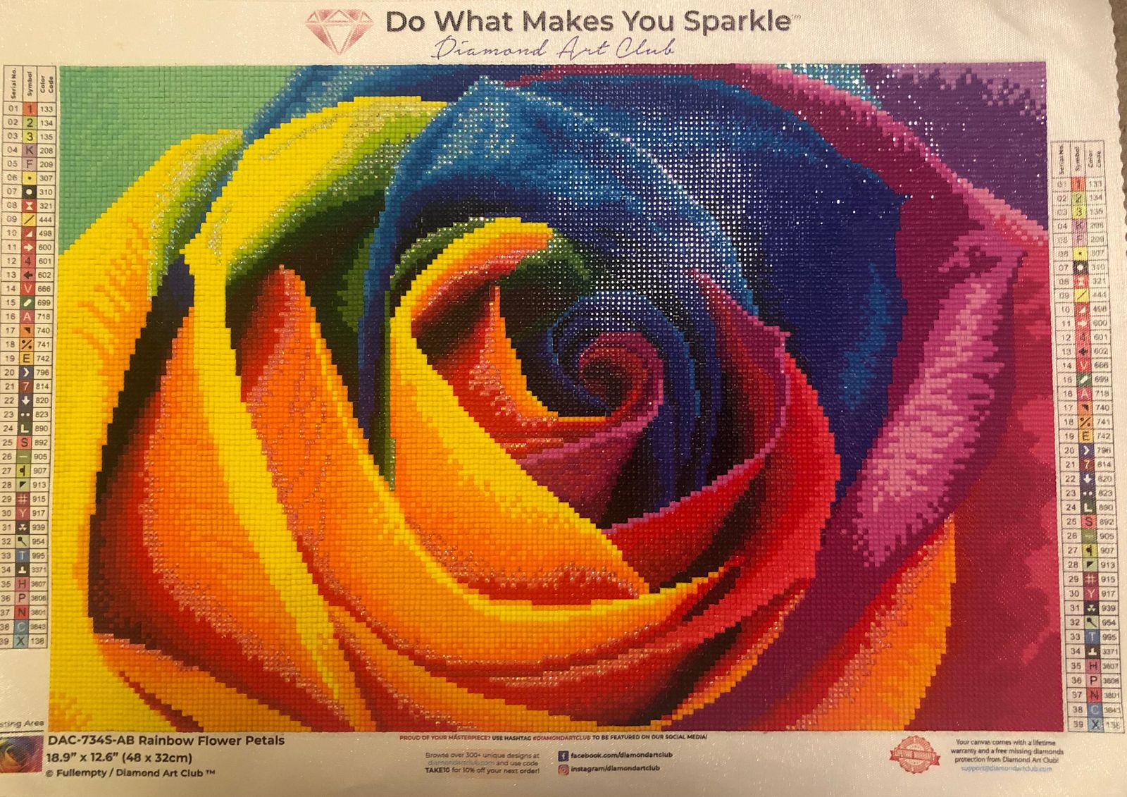 Rainbow Flower Petals – Diamond Art Club