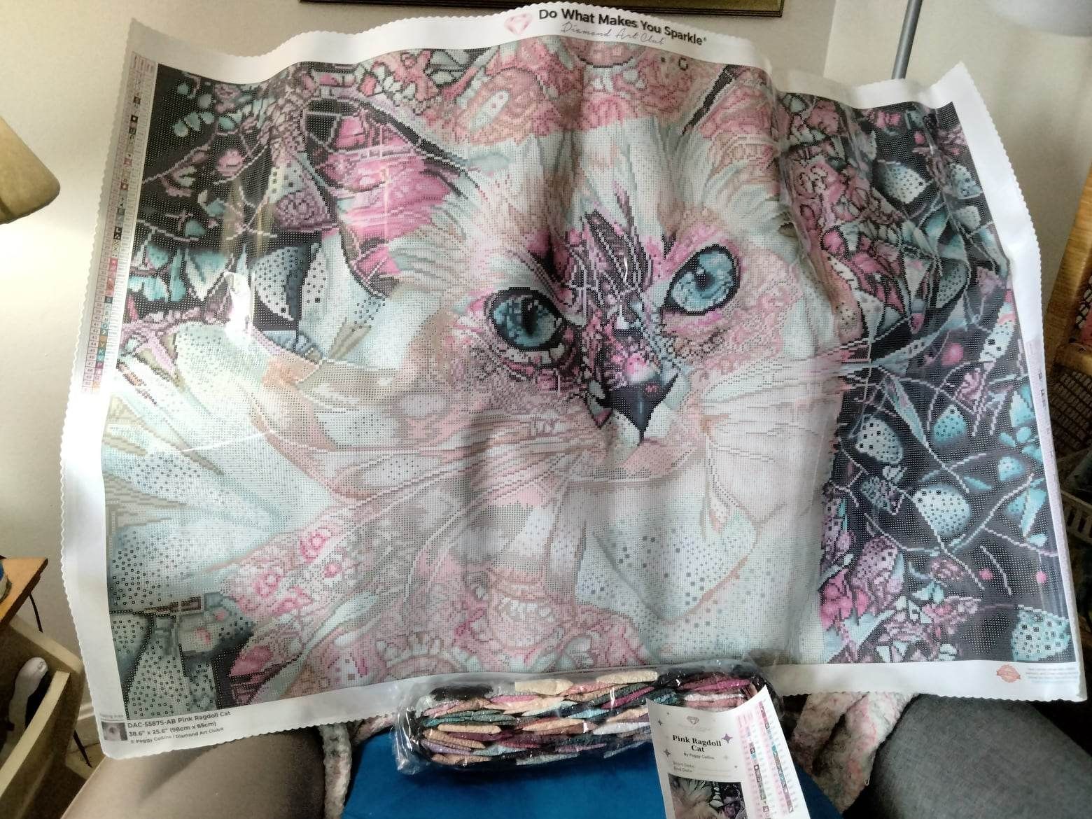 Pink Ragdoll Cat – Diamond Art Club