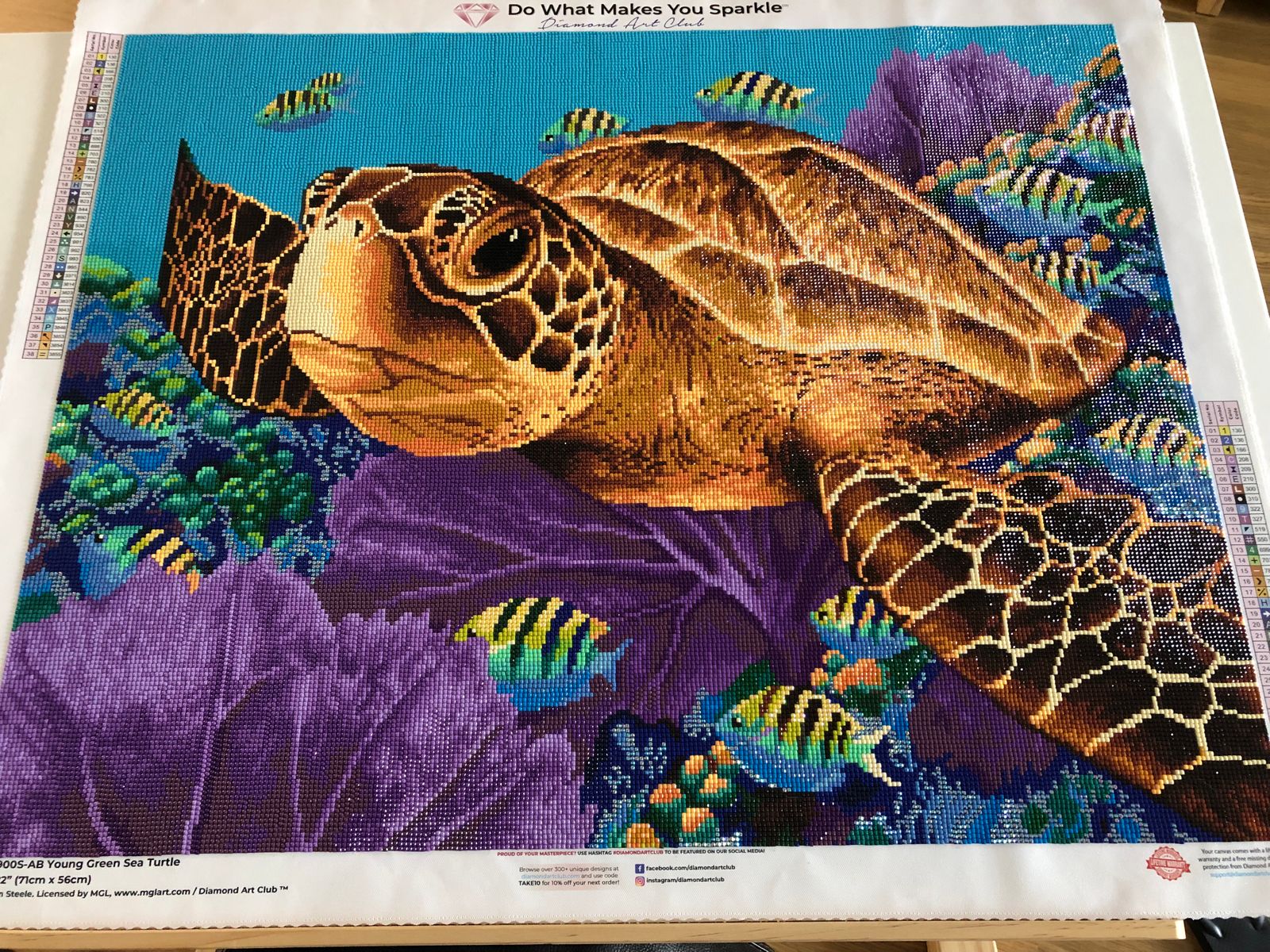 Young Green Sea Turtle – Diamond Art Club