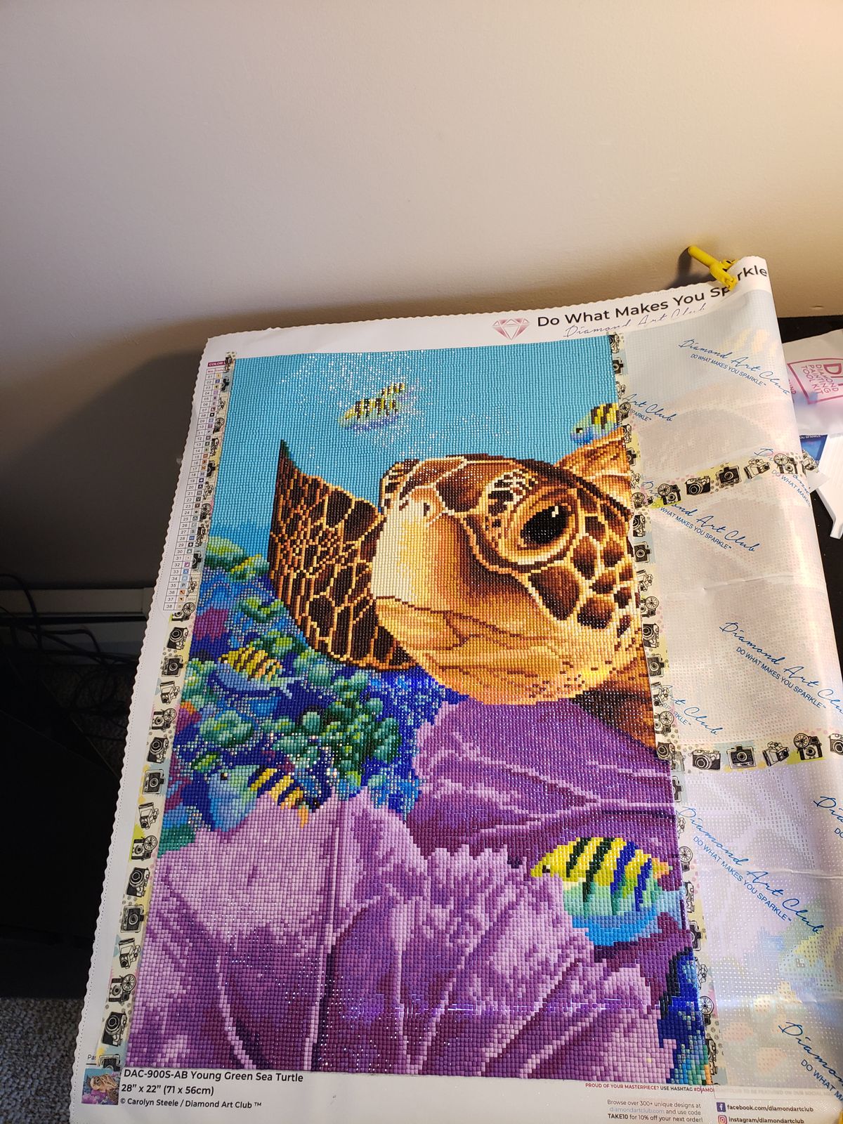 Young Green Sea Turtle – Diamond Art Club