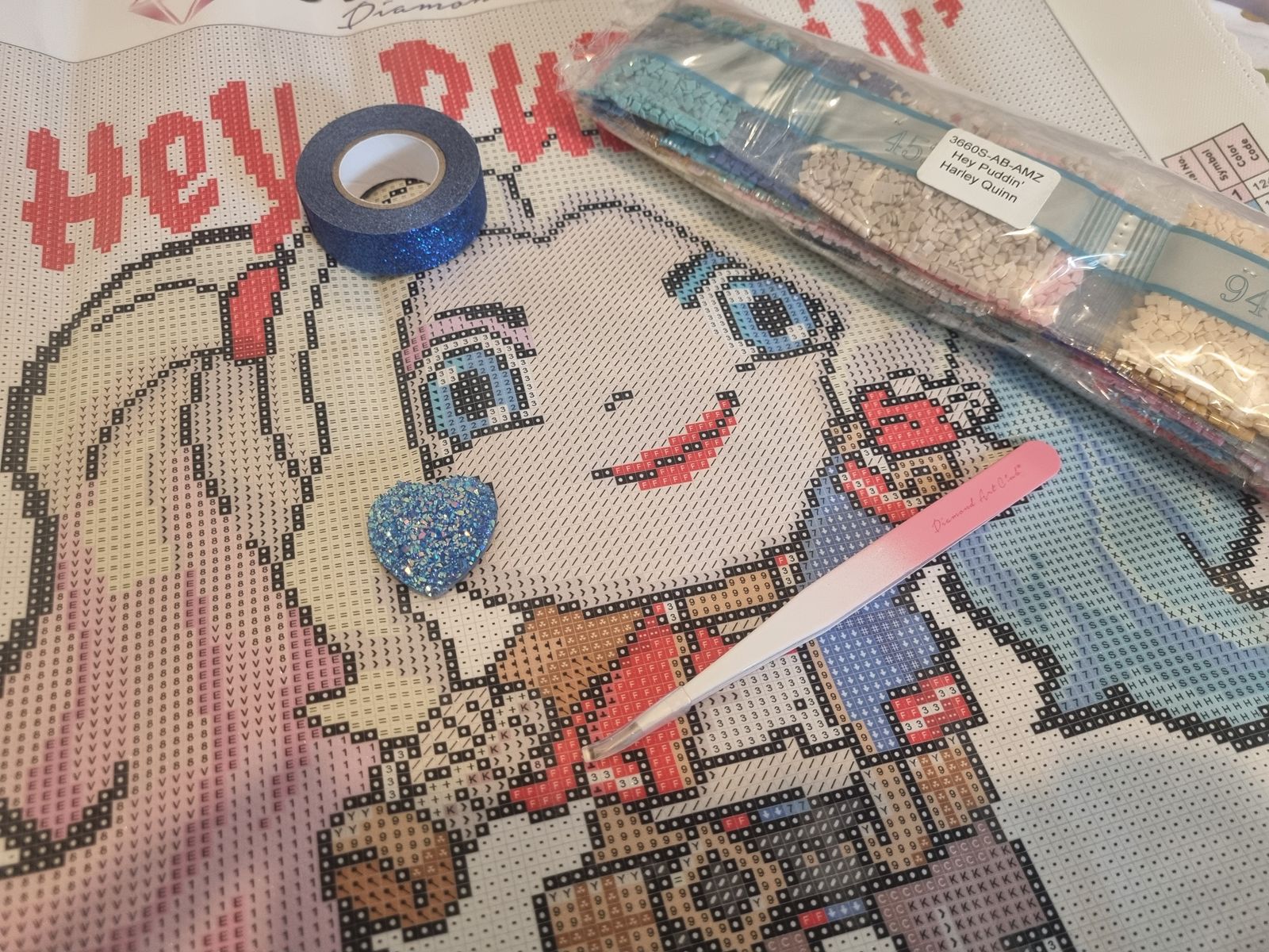 Hey Puddin' Harley Quinn™ Diamond Painting | Diamond Art Club™