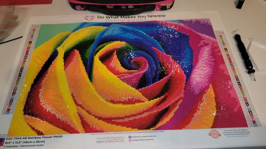 Rainbow Flower Petals – Diamond Art Club