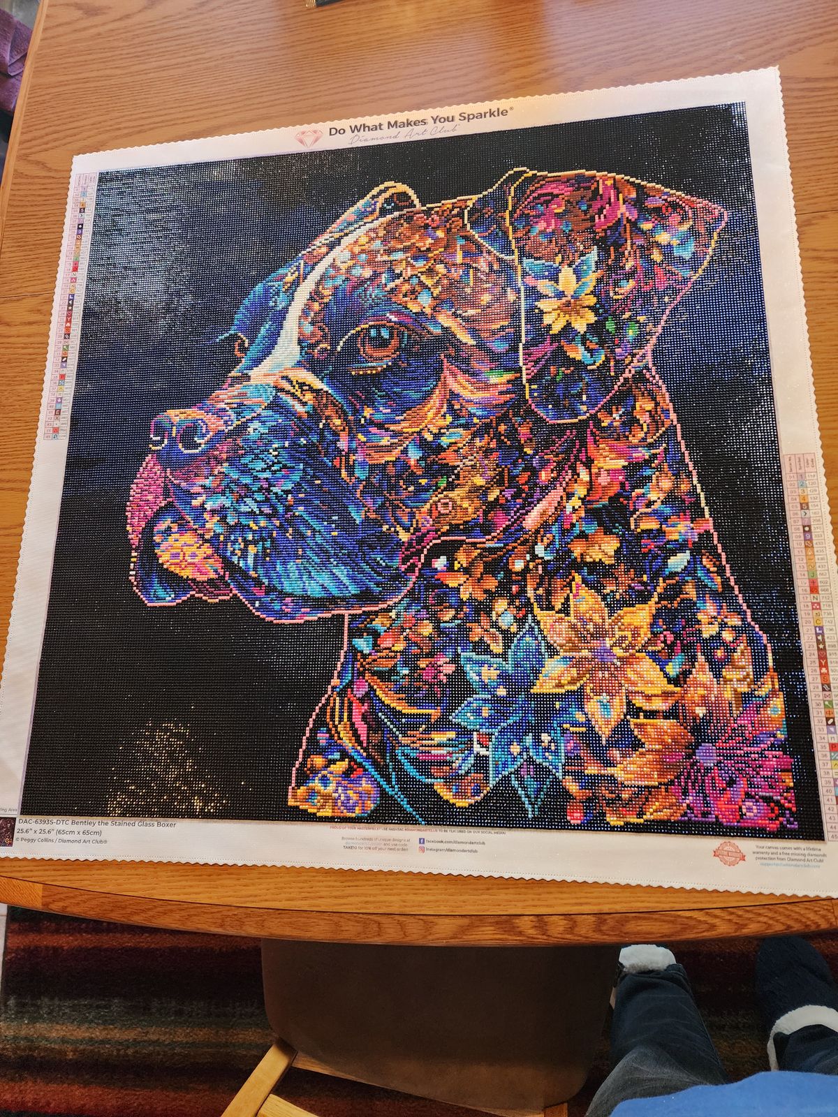 Bentley the Stained Glass Boxer – Diamond Art Club