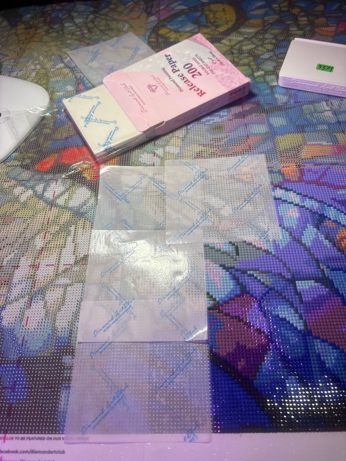 200 Sheets Double-Sided Diamond Painting Release Paper Squares ...