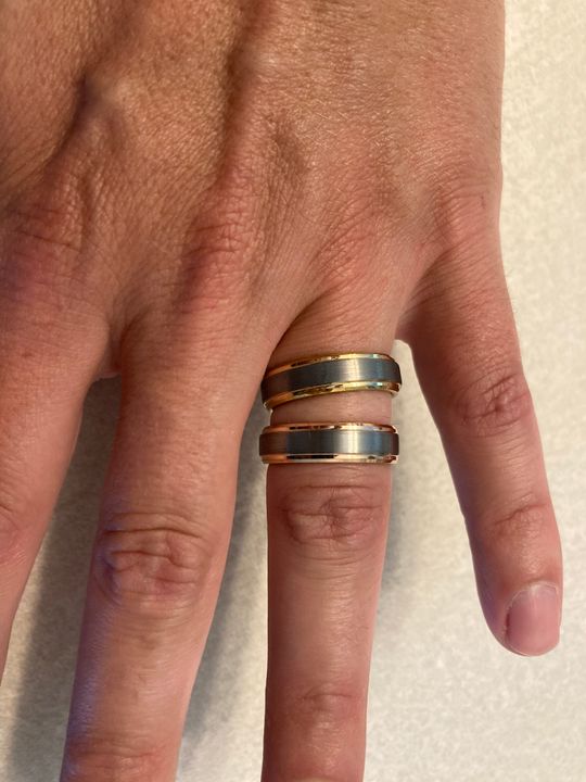 The Gentleman - Rose Gold Tungsten Wedding Ring | Manly Bands