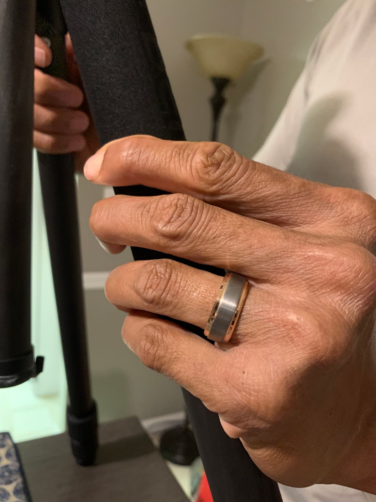 The Gentleman - Rose Gold Tungsten Wedding Ring | Manly Bands